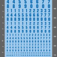 Number Waterslide Decals - Bedlam Creations