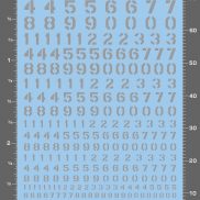 Number Waterslide Decals - Bedlam Creations